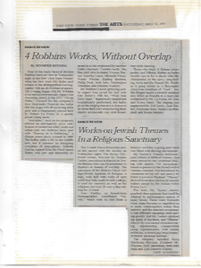 Thoughts after Streaming a Memorial for Dance Critic Jack Anderson ...